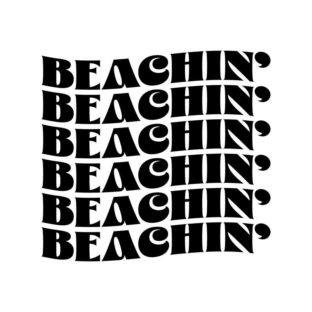 BEACHIN' Svg File - Vector Art - Summer SVG - Cricut Svg, Dxf, Png, Eps ...