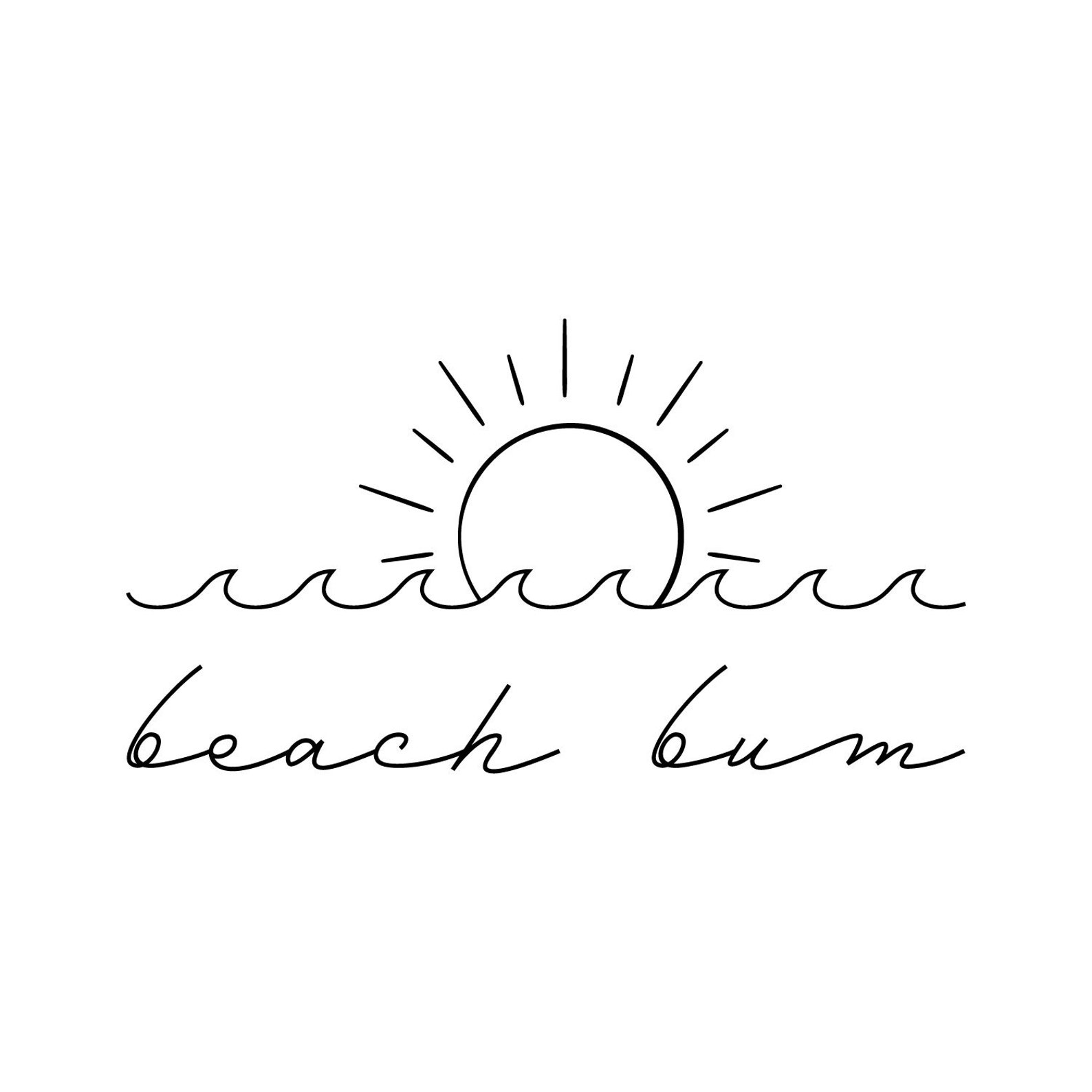 Beach Bum Svg File - Vector Art - Summer SVG - Cricut Svg, Dxf, Png, Eps Files - Etsy
