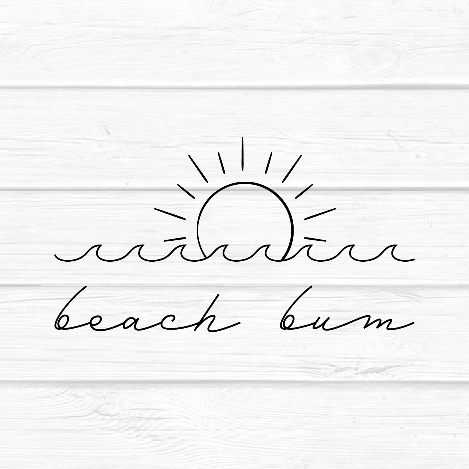 Beach Bum Svg File - Vector Art - Summer SVG - Cricut Svg, Dxf, Png ...