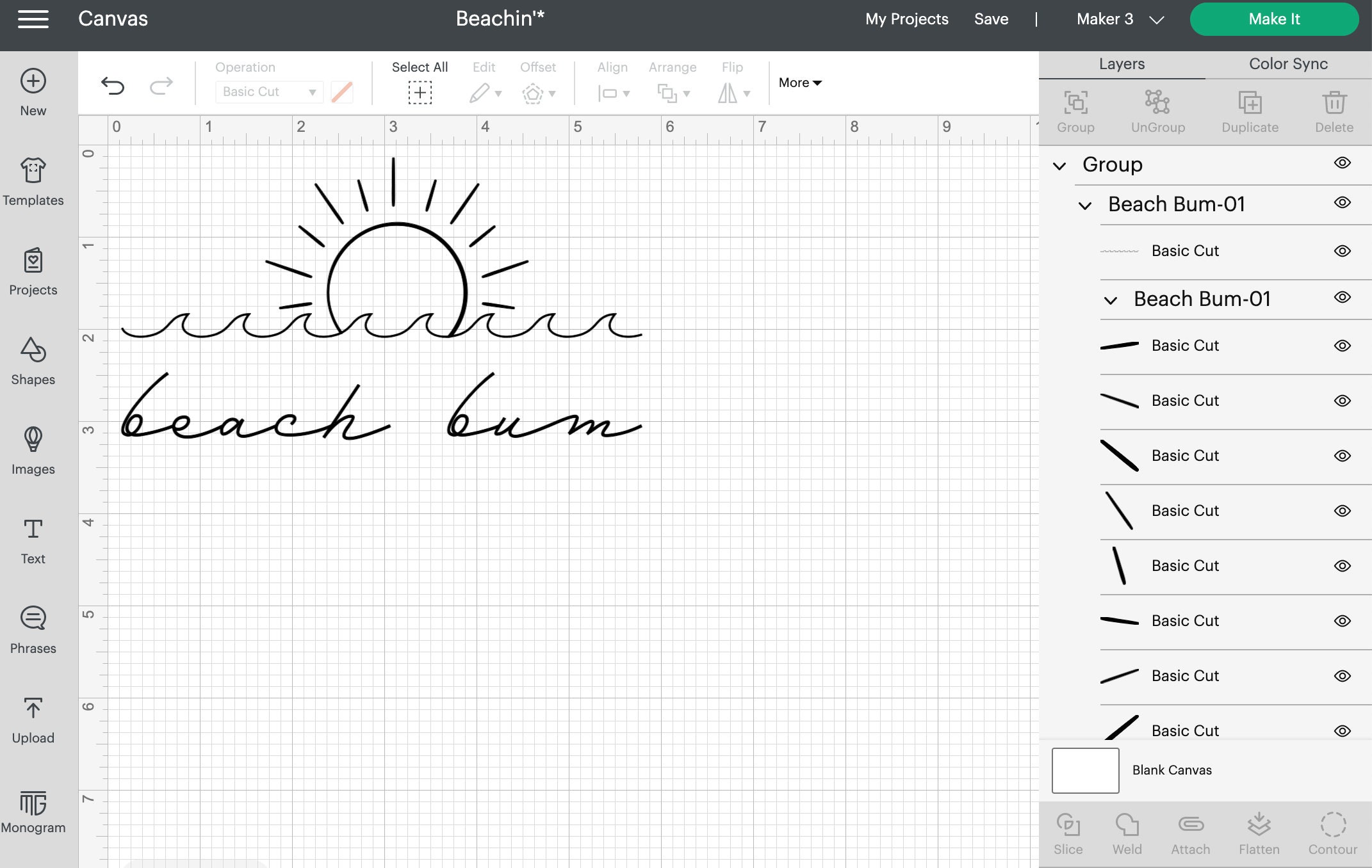 Beach Bum Svg File - Vector Art - Summer SVG - Cricut Svg, Dxf, Png ...