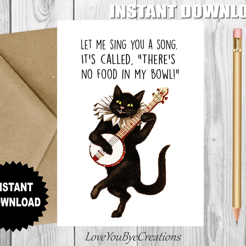 Banjo Cat - Etsy