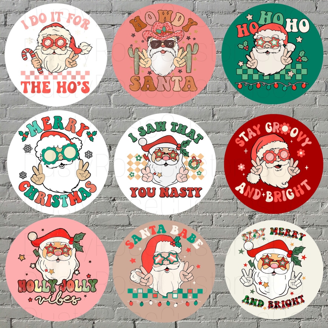 CHRISTMAS GRAB BAG Retro Santa Theme Santas Face Retro Cardstock Grab ...