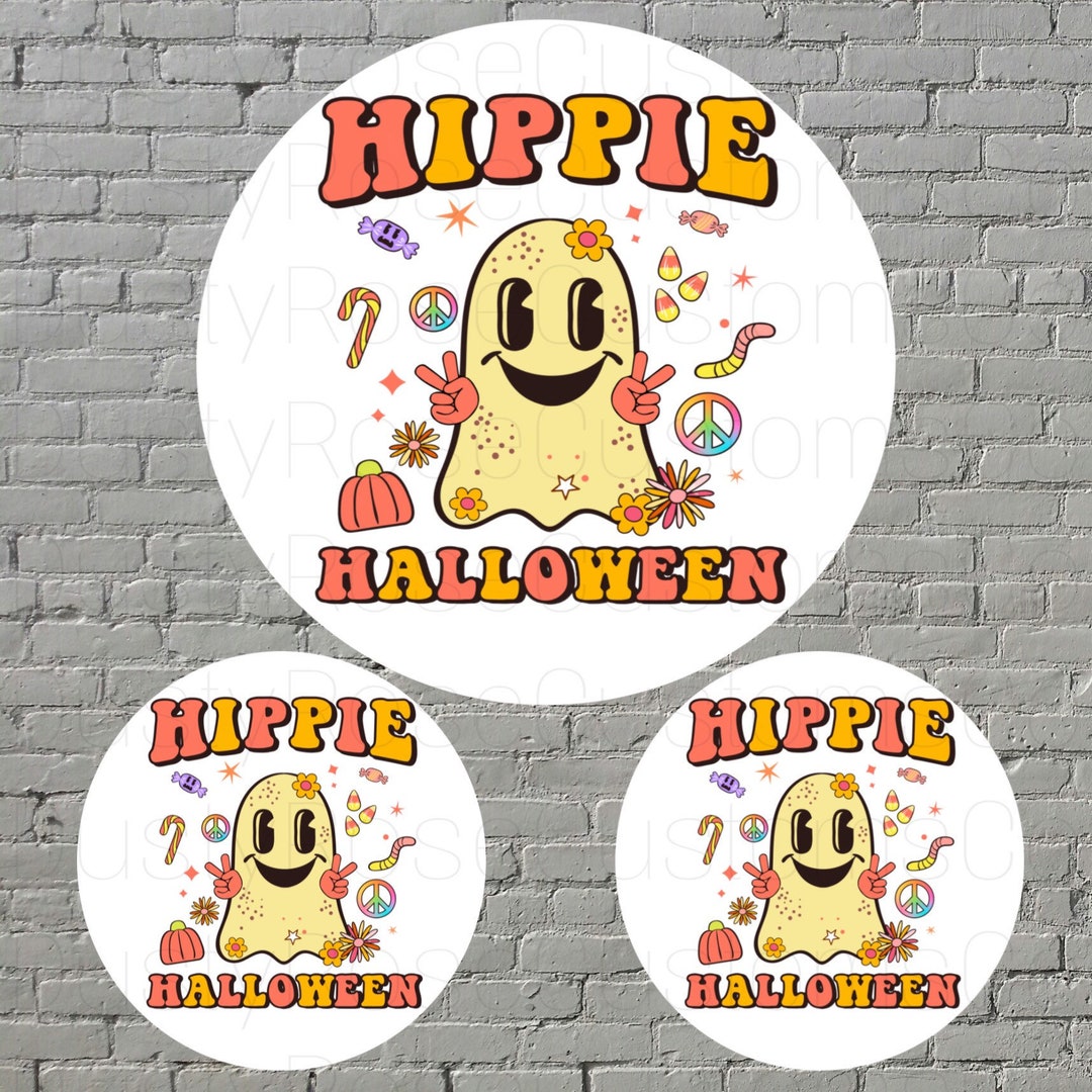 HIPPIE HALLOWEEN Candy Peace Halloween Individual - Etsy