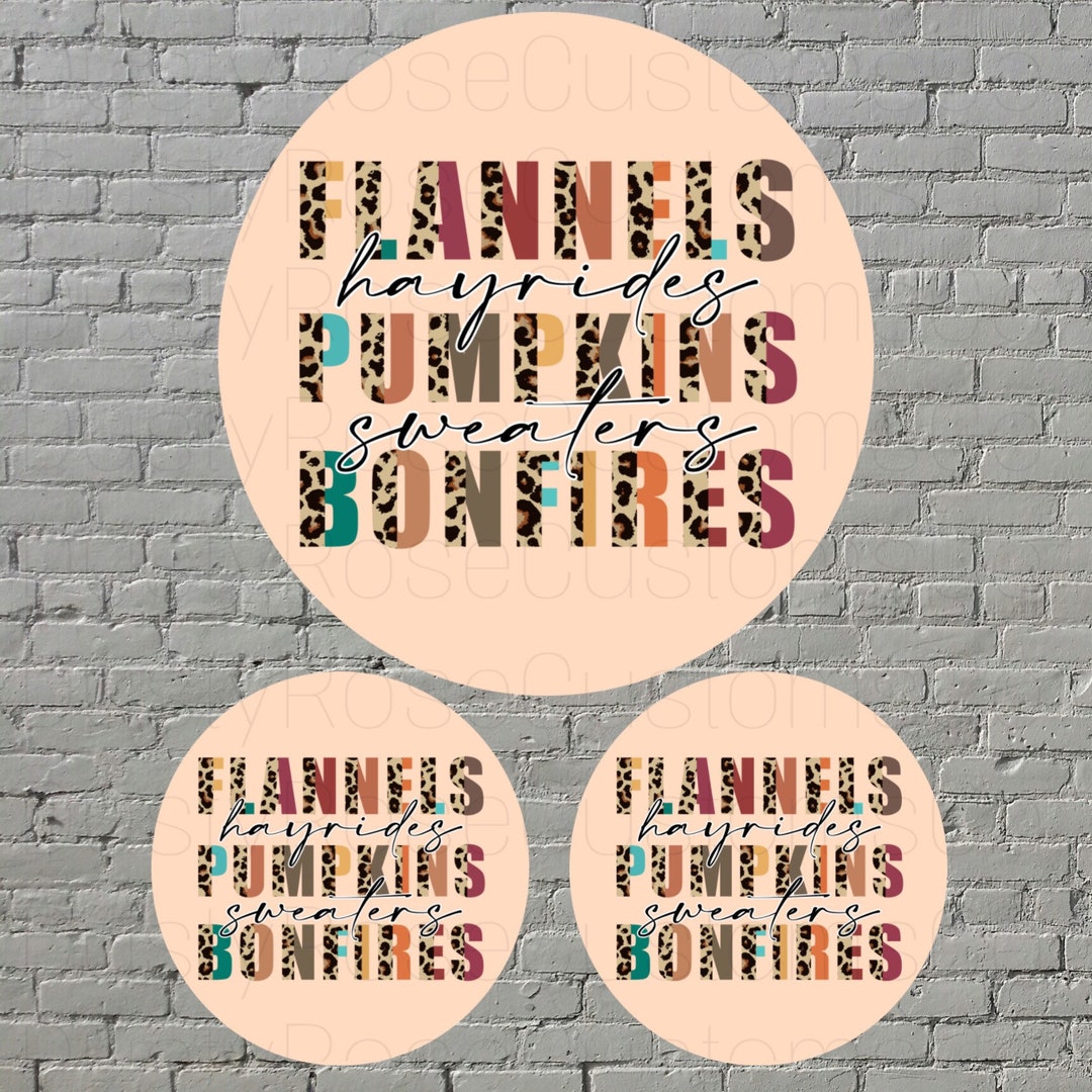 SEASON Pumpkin Fall Bonfire Flannel Individual - Etsy