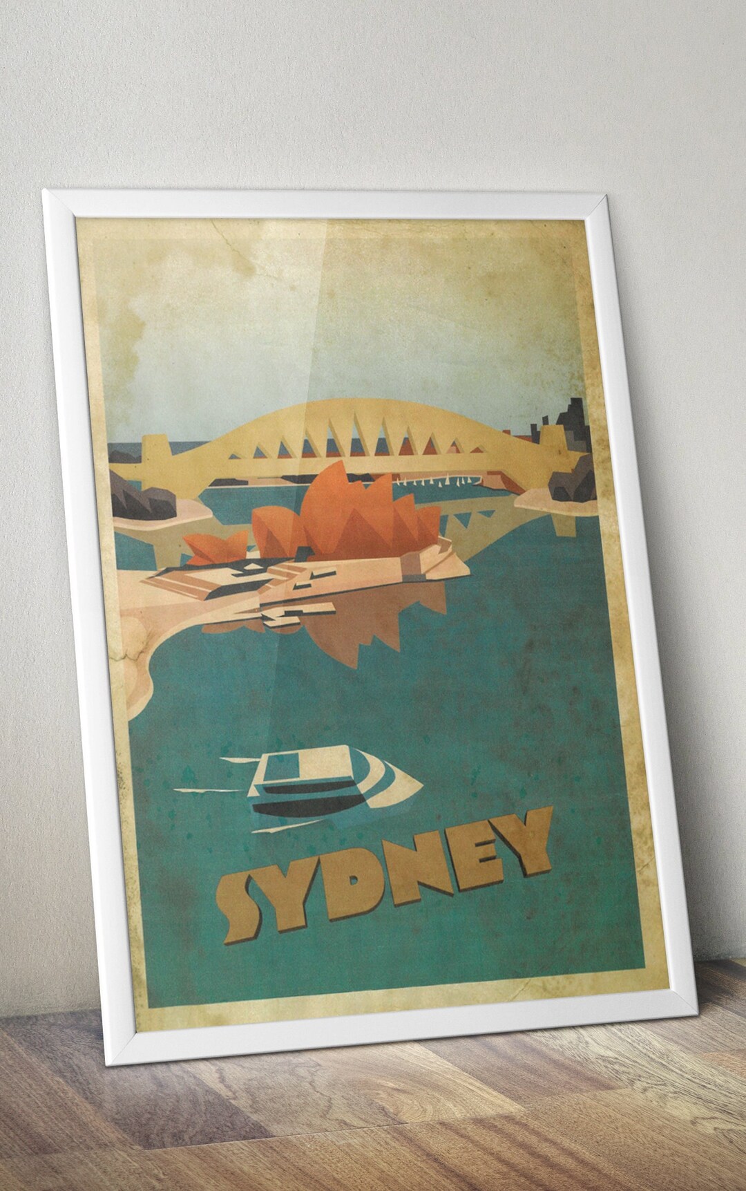 Sydney Animated Travel Poster, Digital Art Print, Live Home Decor ...