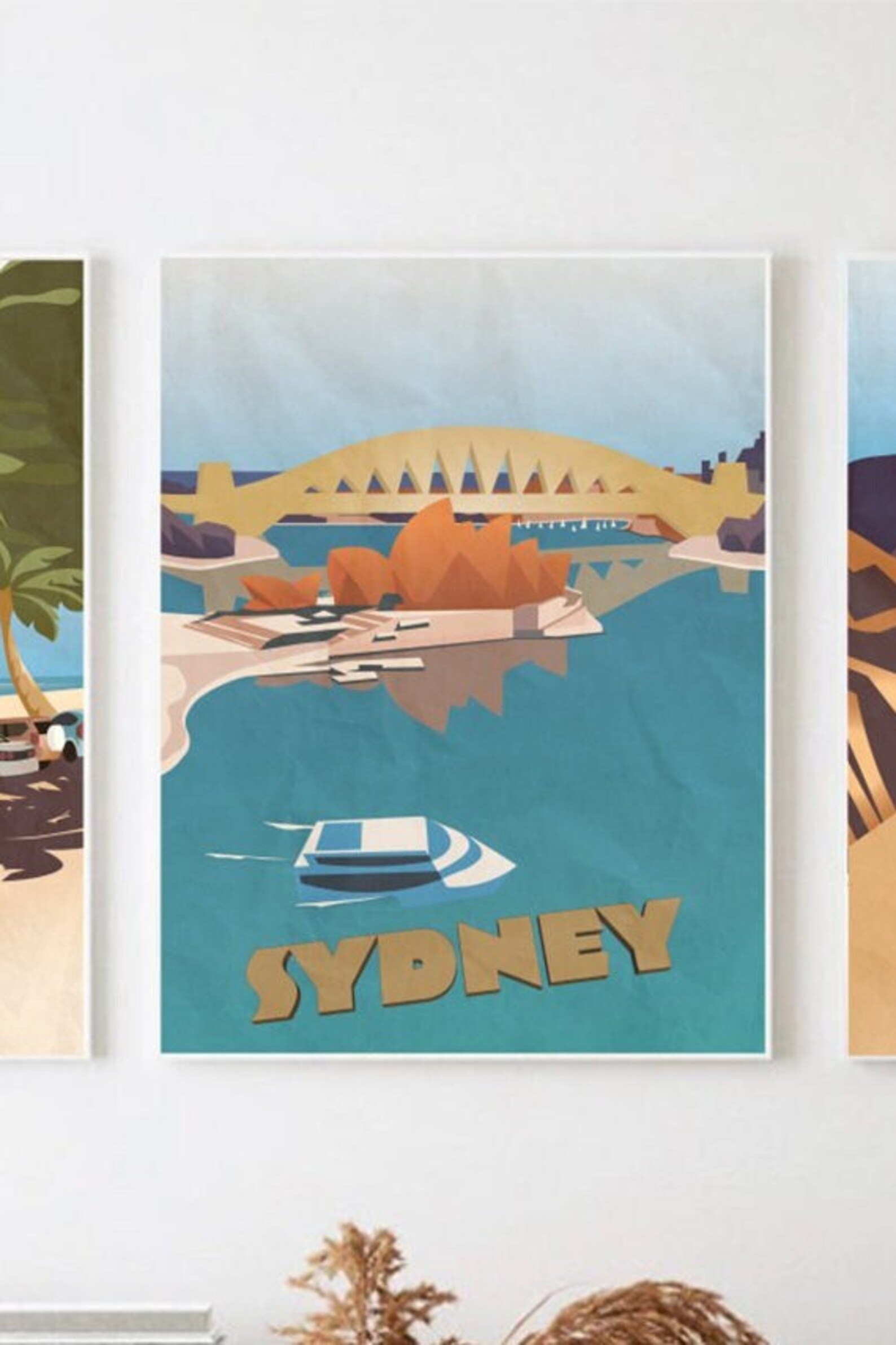 Sydney Animated Travel Poster, Digital Art Print, Live Home Decor ...