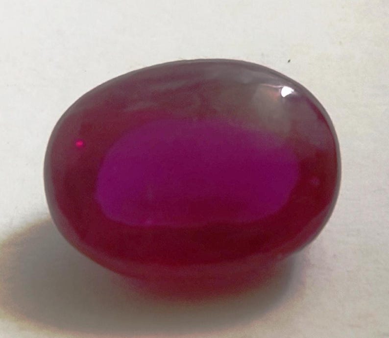 Old Burma Natural Red Ruby Oval Cabochon Gemstone (18.50 Ct) - Etsy