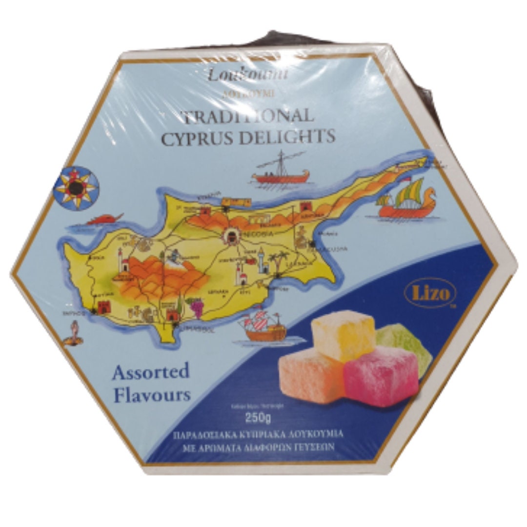 Cyprus Delights Loukoumi From Cyprus 250 Gr - Etsy