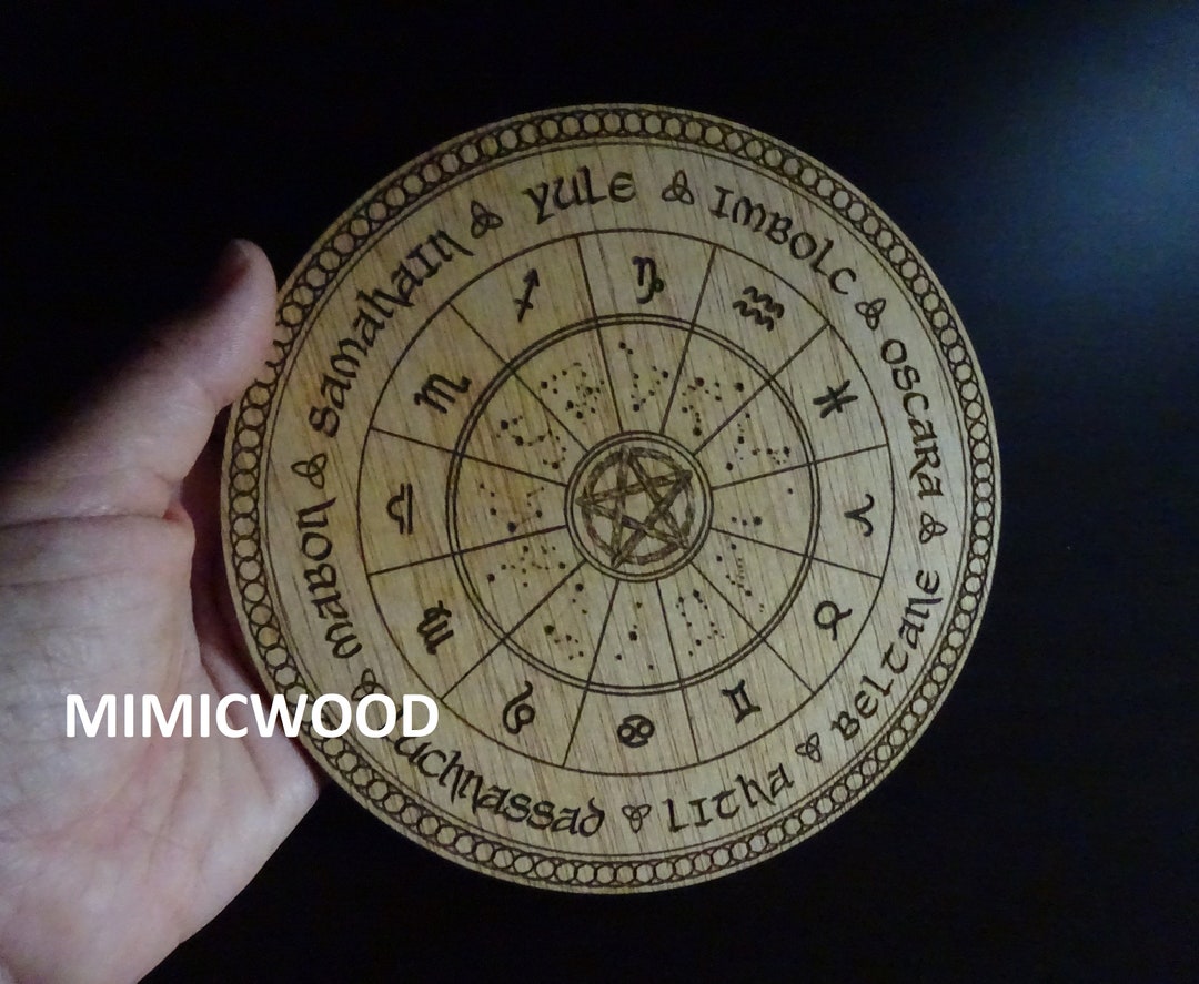 Birch Plywood Wheel of the Year Pagan Altar Saturday Calendar Witch ...