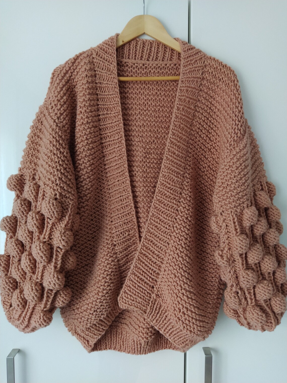 Hand Knit Bubble Cardigan - Etsy