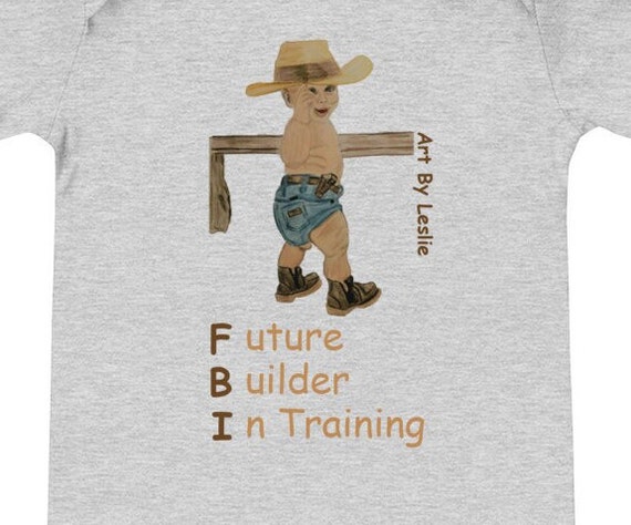 FBI Baby Short Sleeve One Piece - Etsy