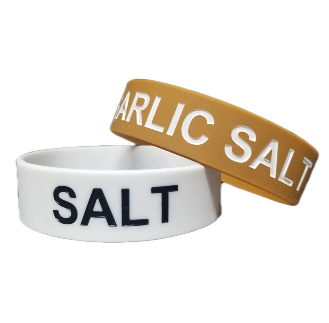 Silicone "salt" Label Band, Silicone "garlic Salt" Label Band, Fits ...