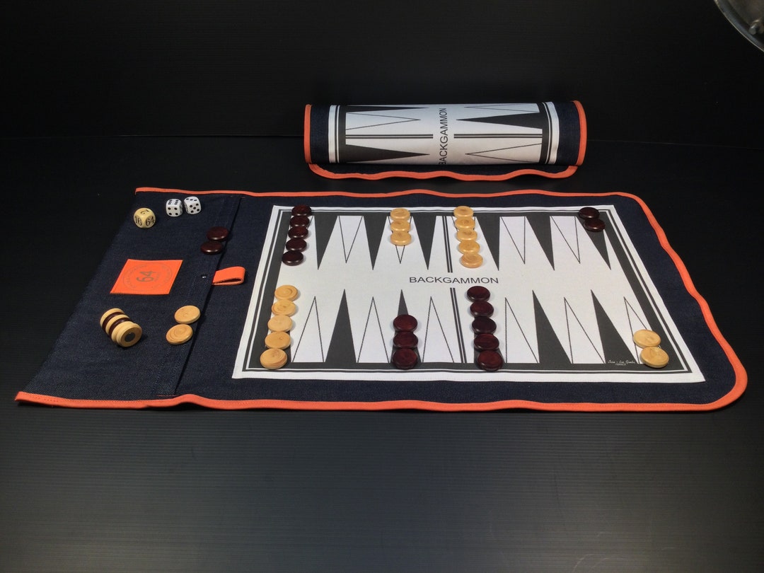 Backgammon - Roll-up Magnetic Backgammon - Travel Backgammon - Etsy
