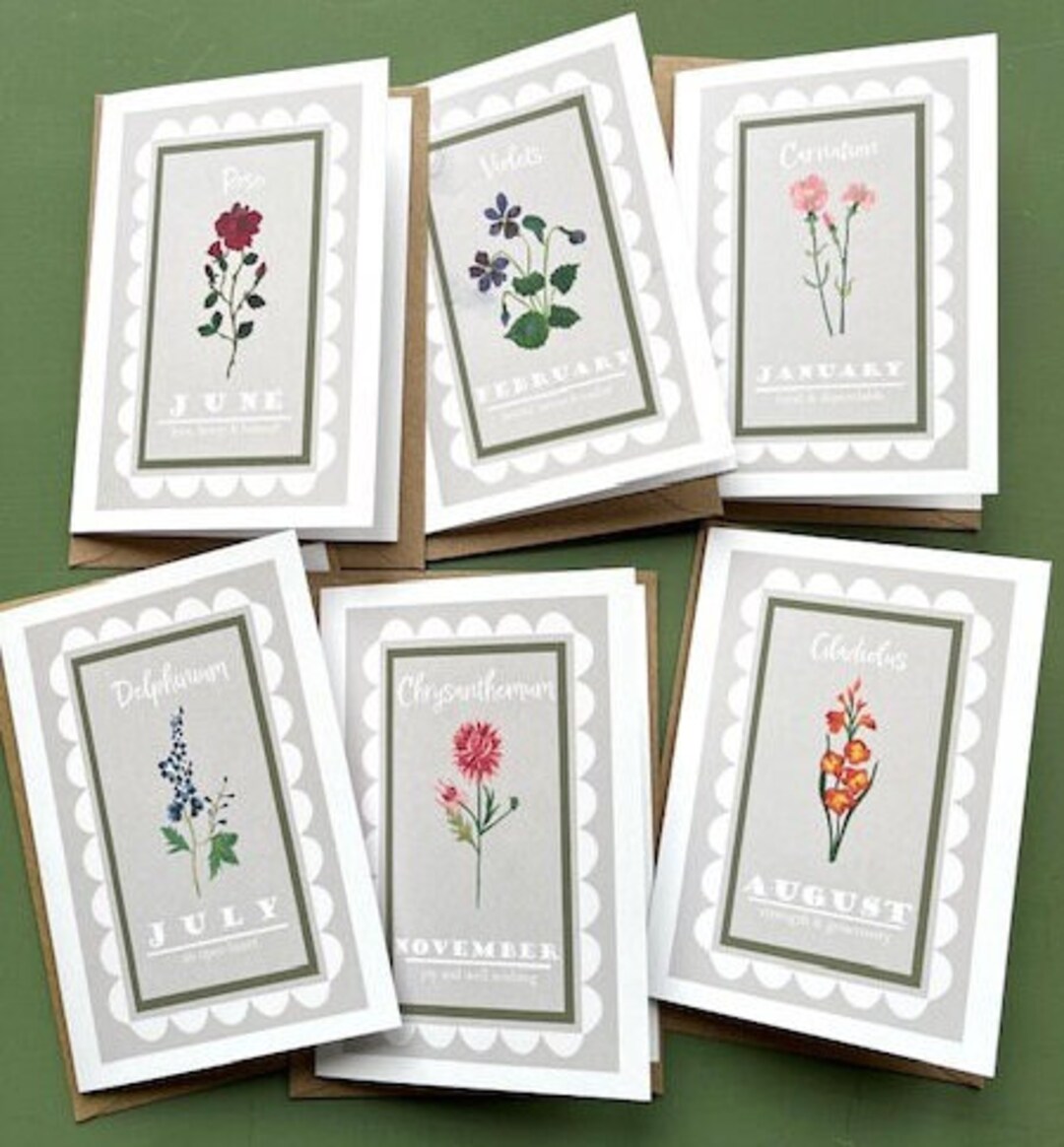 Birth Flower Birthday Cards, Greeting Cards Ireland, Handmade Irish ...