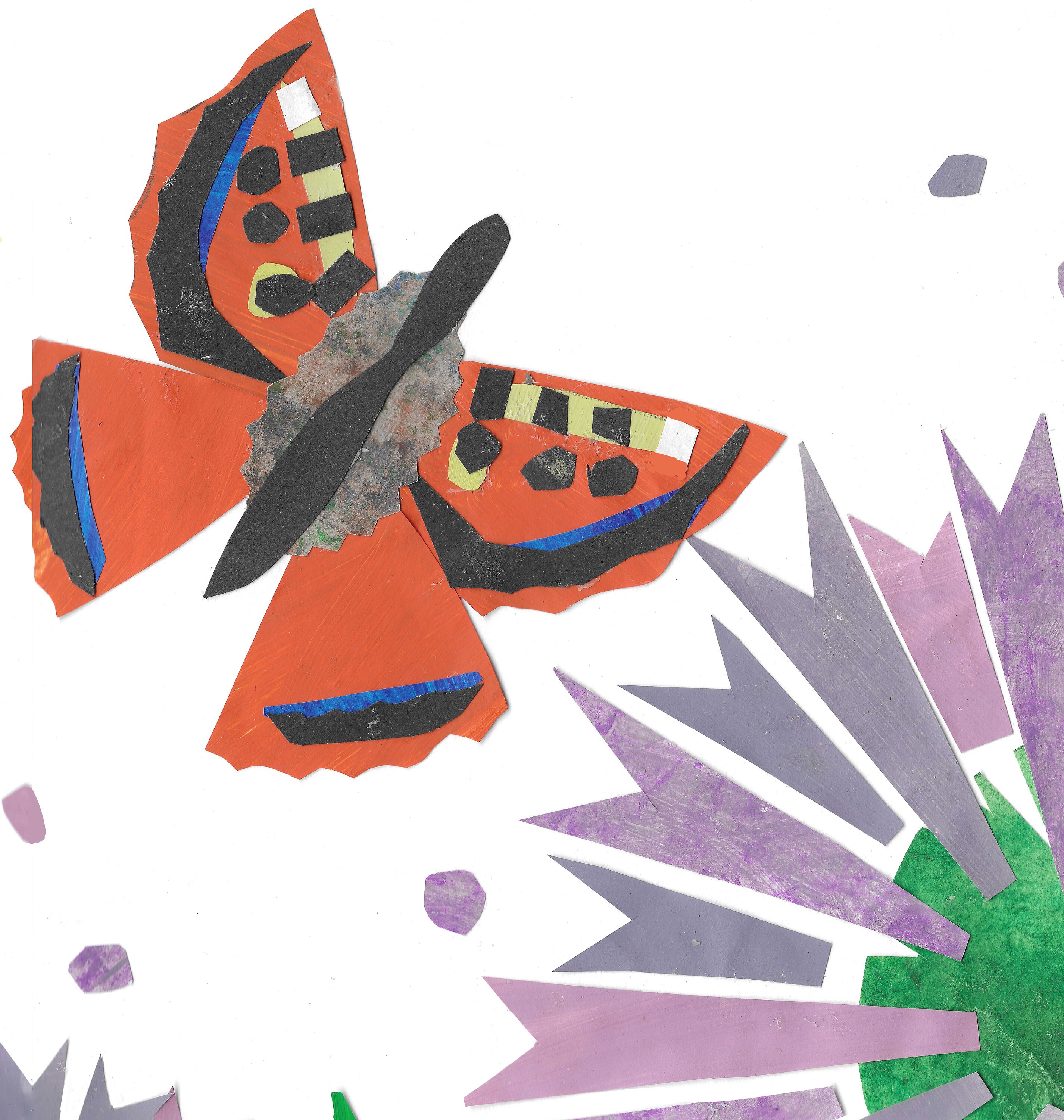 Dancing Alliums and Admirals Butterfly and Floral Print on - Etsy