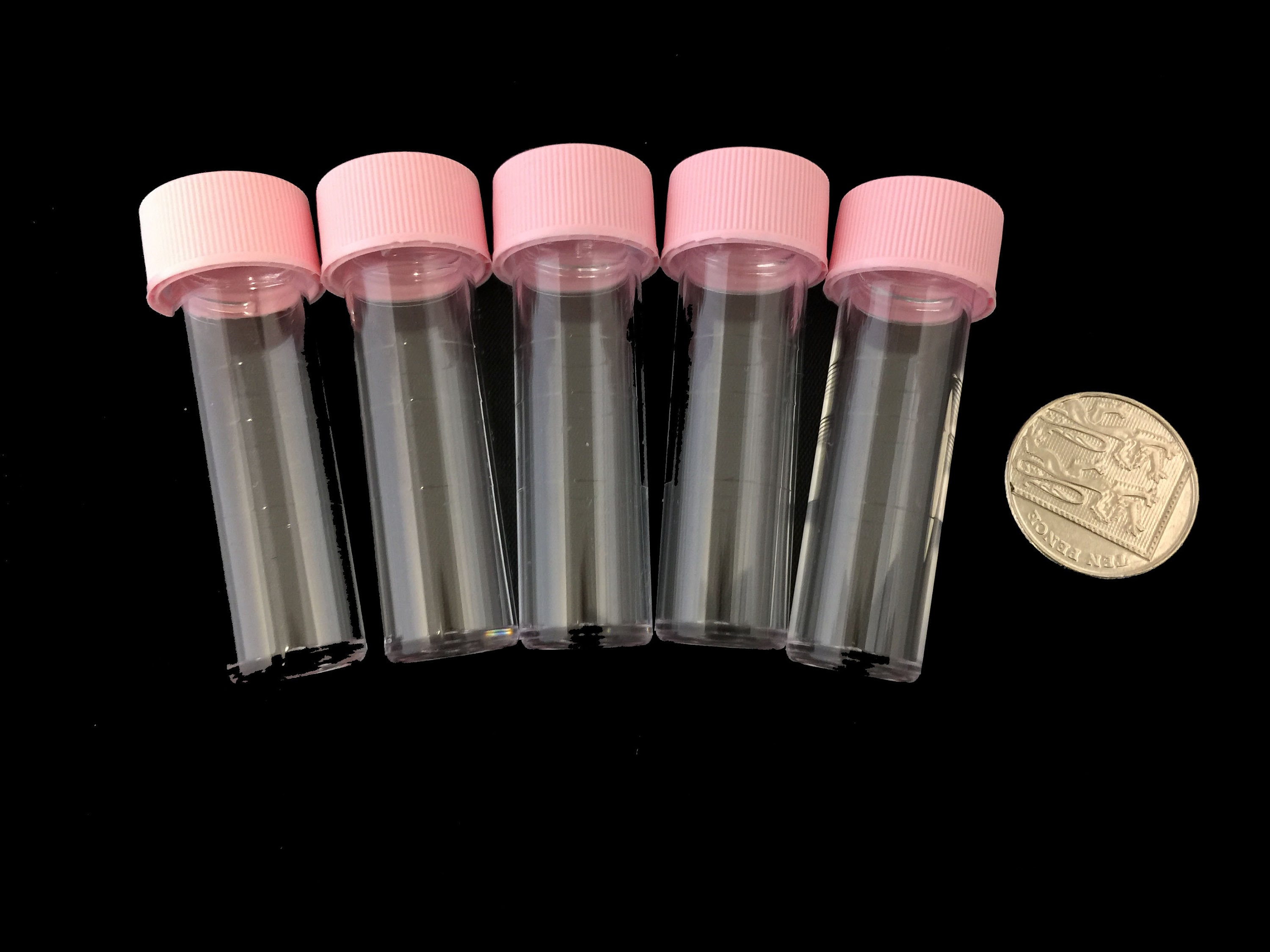 5ml Plastic Test Tubes Vials Sample Containers Powder Craft With Screw ...