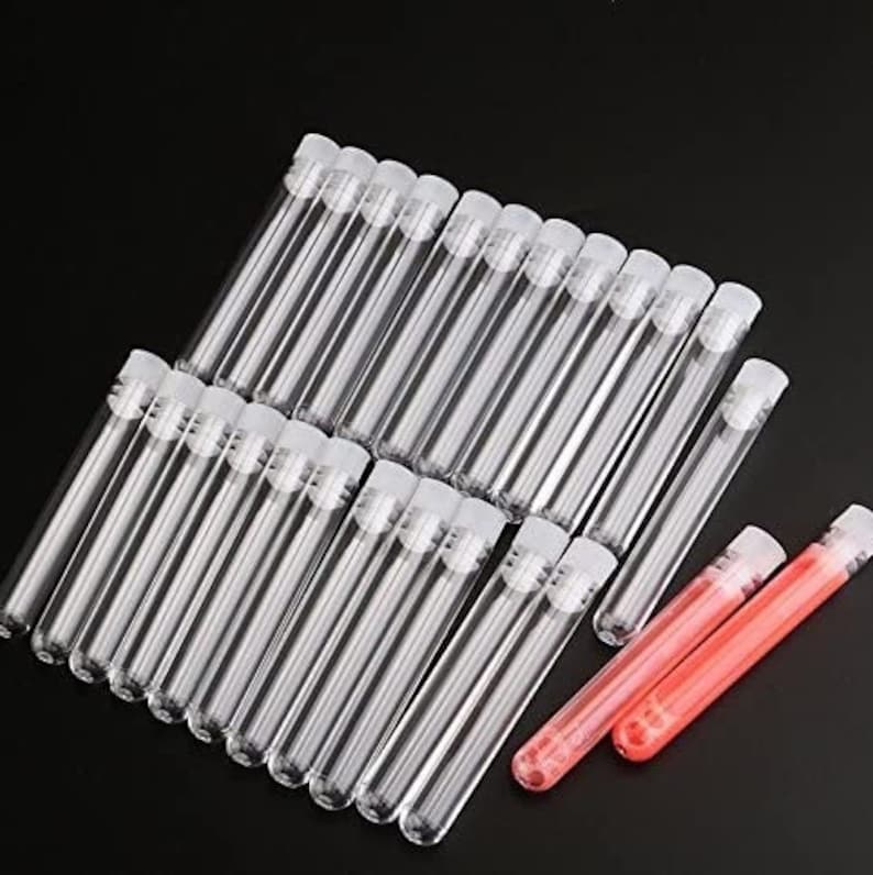 Plastic Test Tubes,pack of 20 Plastic Sample Test Tubes Gift Tubes With ...