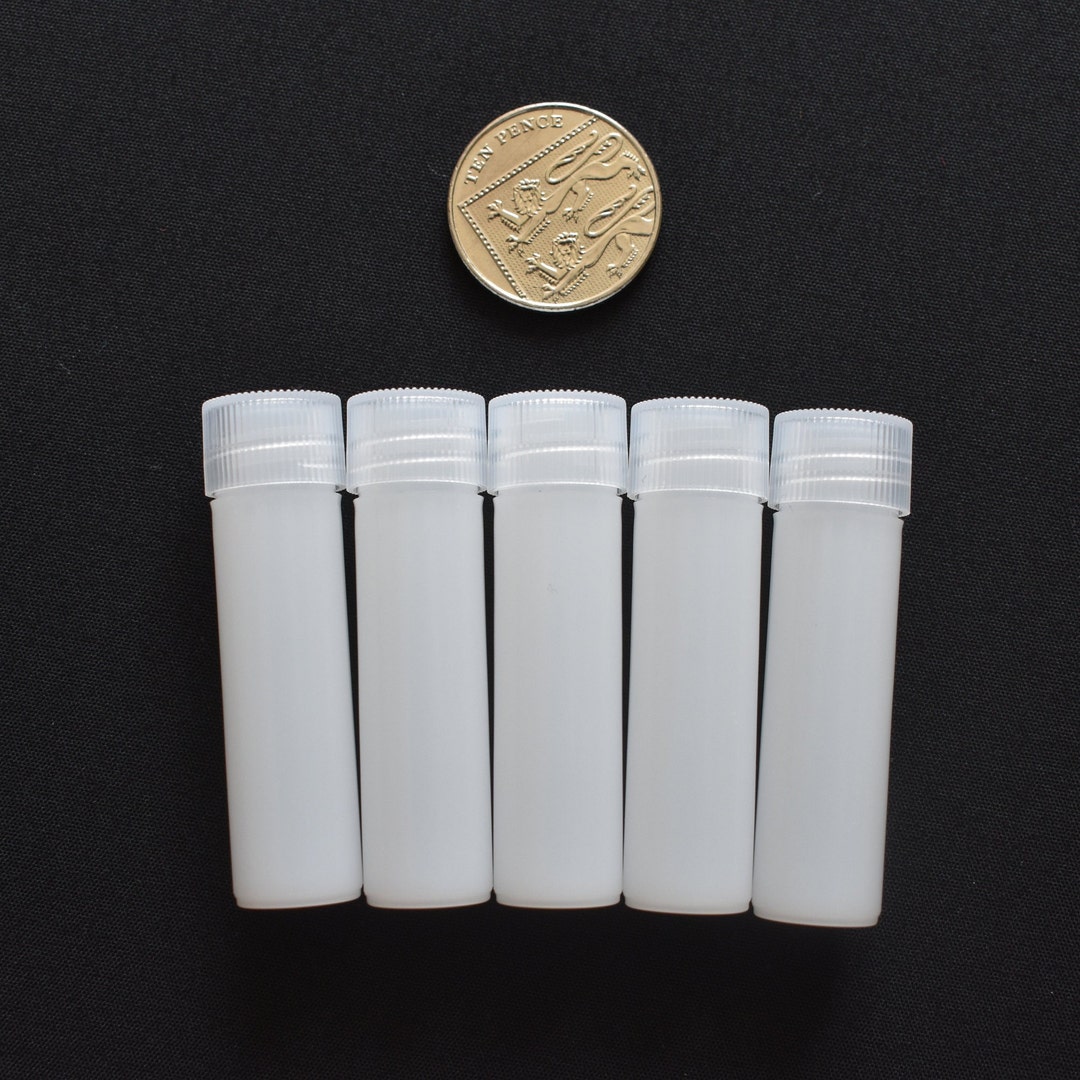 4ml HDPE Plastic Vial Tube: Leakproof Screw Cap Container - Beads ...