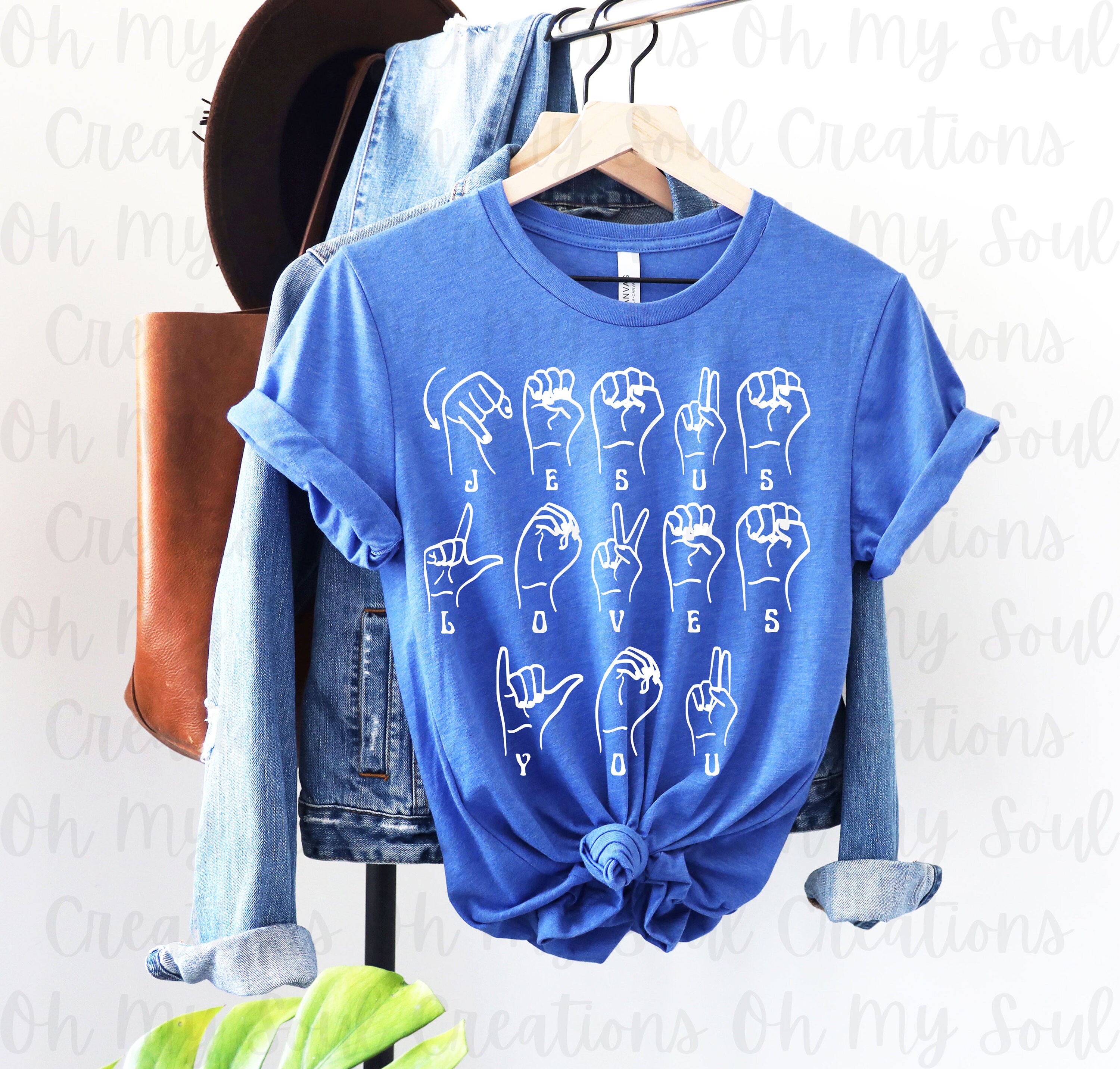 ASL Jesus Loves You Tshirt | Sign Language Jesus Loves You Tshirt ...