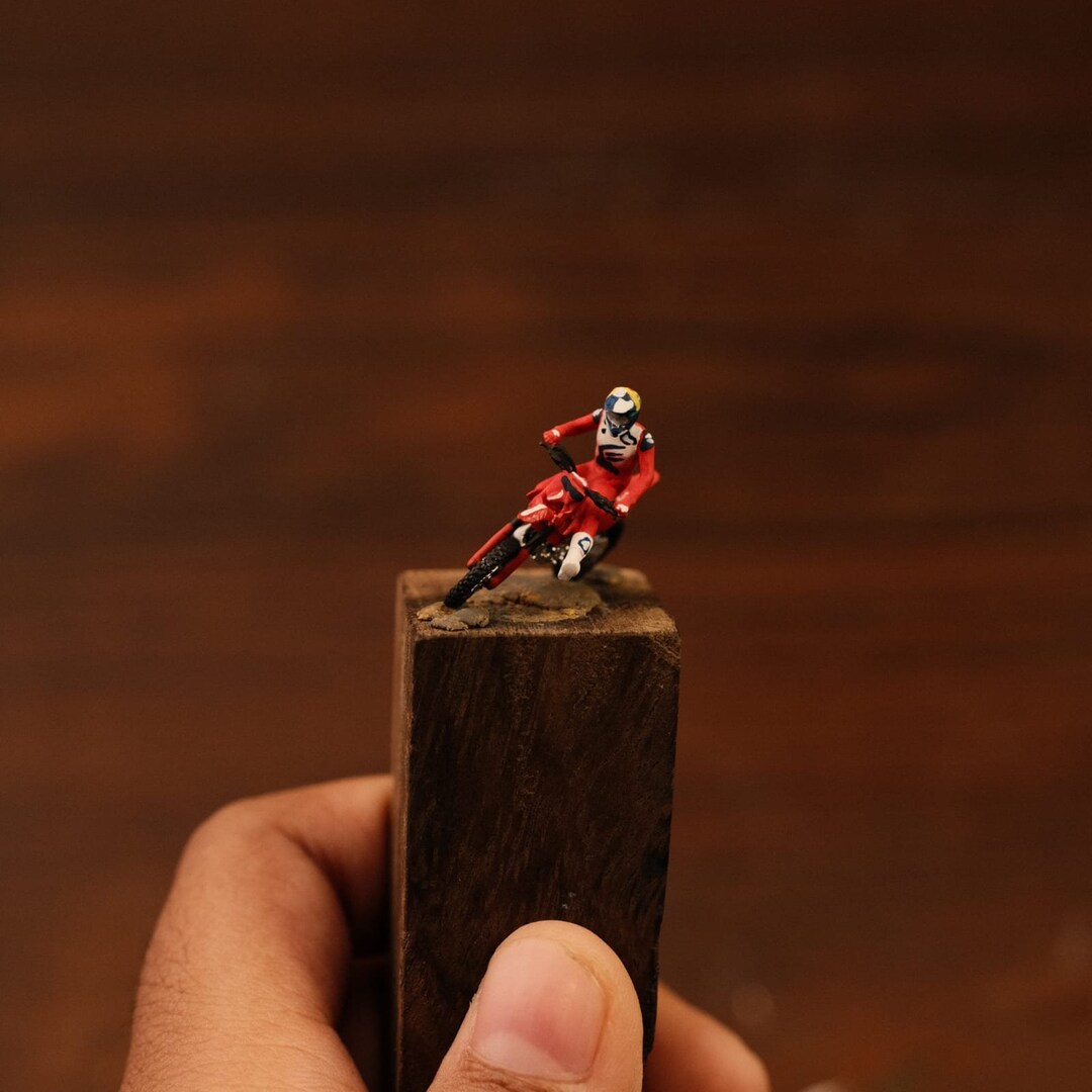 Miniatures Custom Figure Motocross Set (1:87 & 1;64, HO Scale) Suitable ...