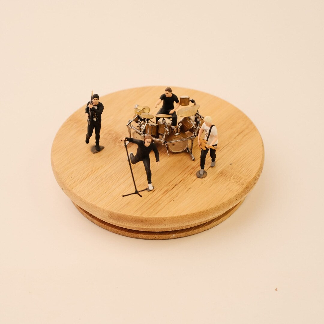 Miniatures Custom Figures U2 Band Set 1/64 & 1/87, HO Scale Suitable ...