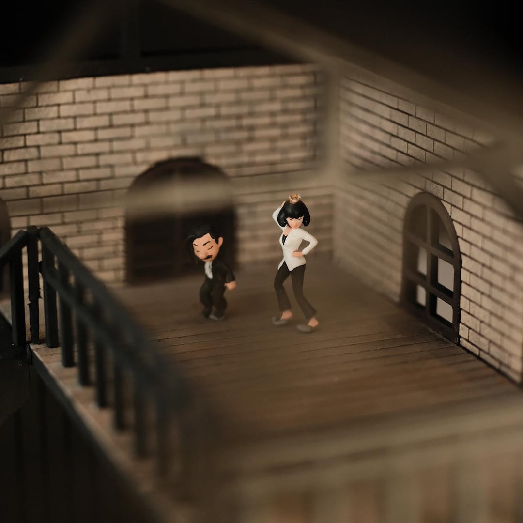 Miniature Custom 3D Figurine: Mario and Peach Pulp Fiction, H0 Scale - Etsy