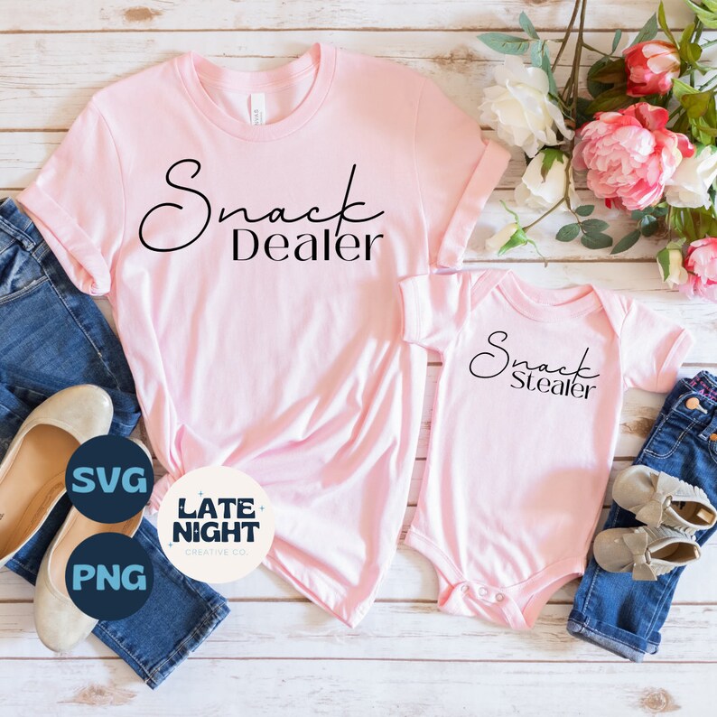 Snack Dealer & Snack Stealer SVG, Toddler Svg, Mommy and Mini Svg ...