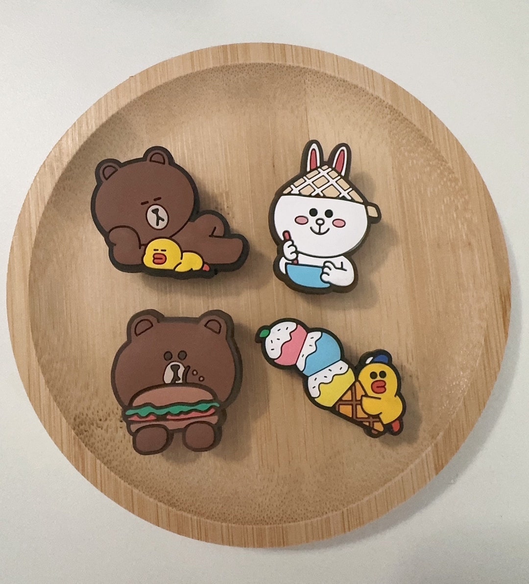 4 Pcs Line Bear Friends Rabbit Cartoon Shoe Charms | Cute Gift ...