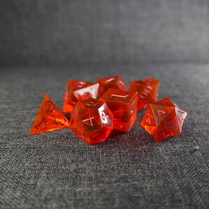 Rubies - Red Resin Dice Set - Etsy
