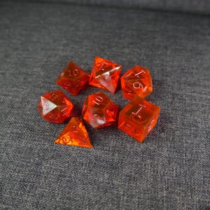 Rubies - Red Resin Dice Set - Etsy