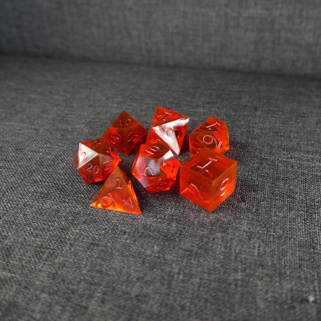 Rubies - Red Resin Dice Set - Etsy