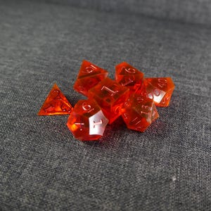 Rubies - Red Resin Dice Set - Etsy