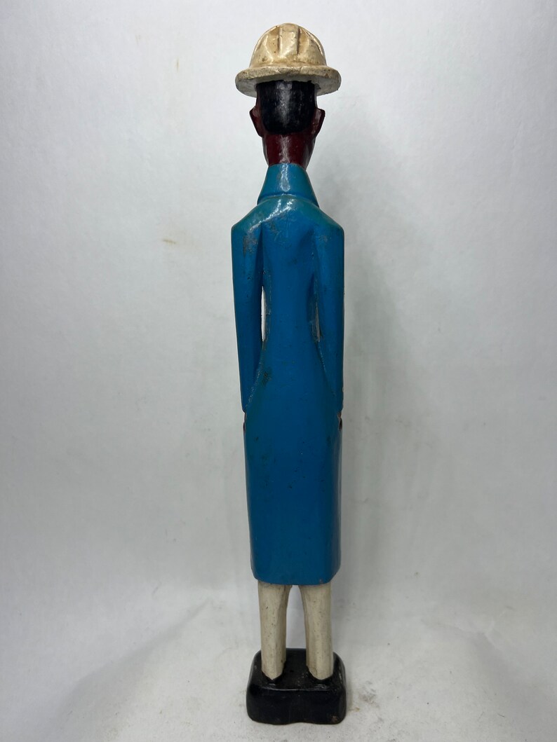 African Colonial Wooden Statue - Etsy