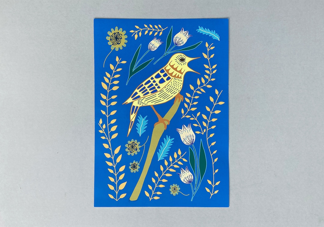 Ukrainian Nightingale A4 Wall Art / Print - Etsy