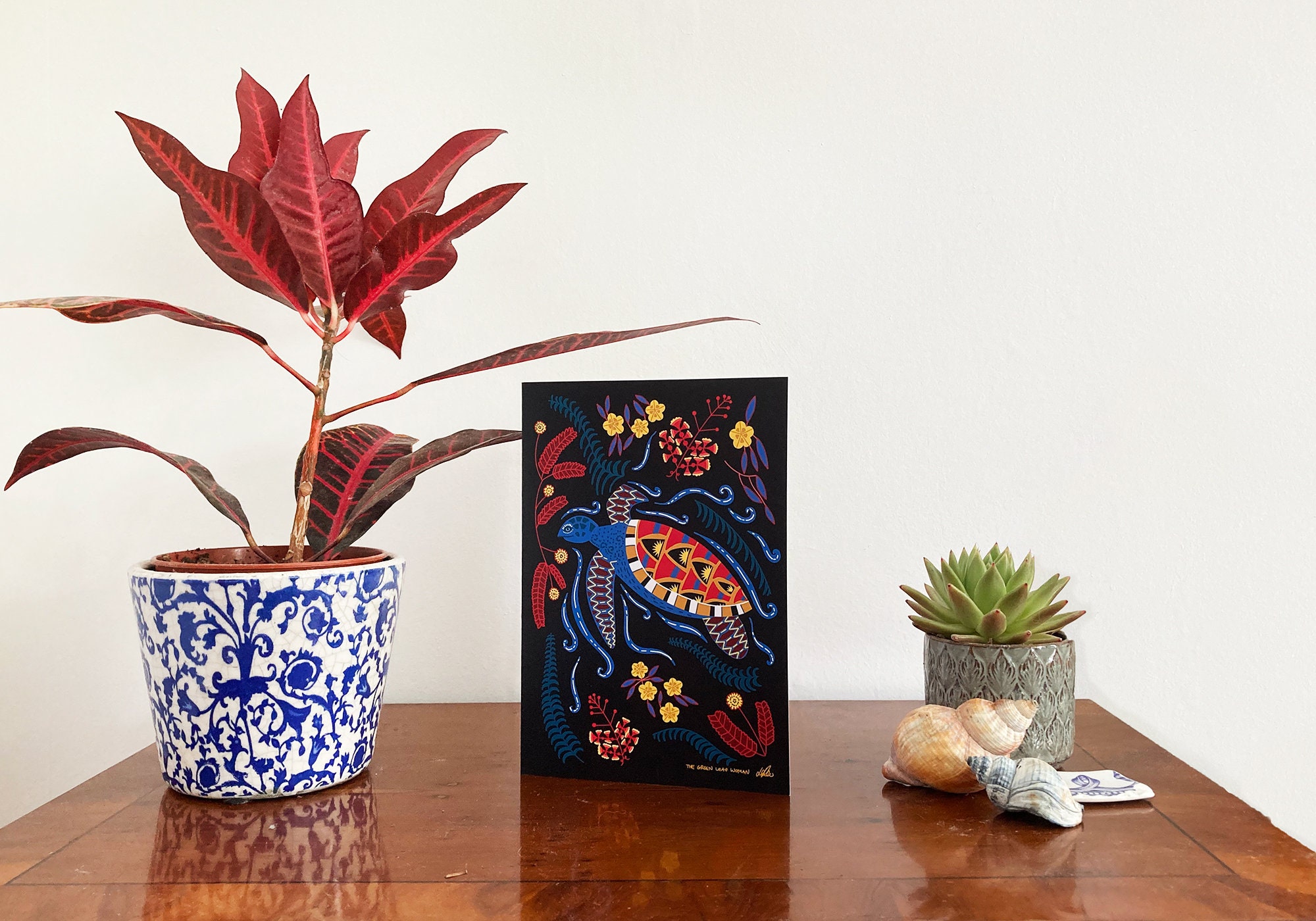 Antigua and Barbuda Hawksbill Turtle A5 Greetings Card - Etsy