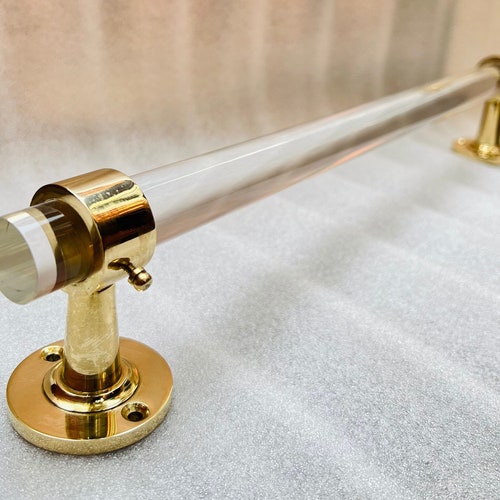 Lucite Towel Bar Modern Towel Rack Made From Quality Brass - Etsy