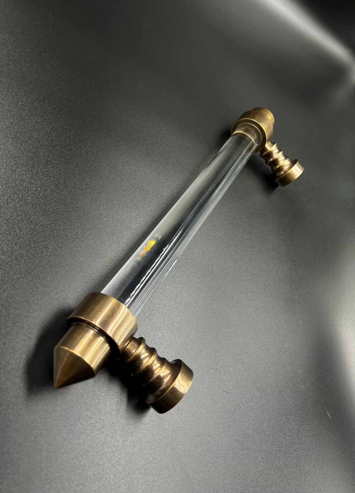 Lucite Door Handle Solid Brass Door Pull Lucite & Brass - Etsy