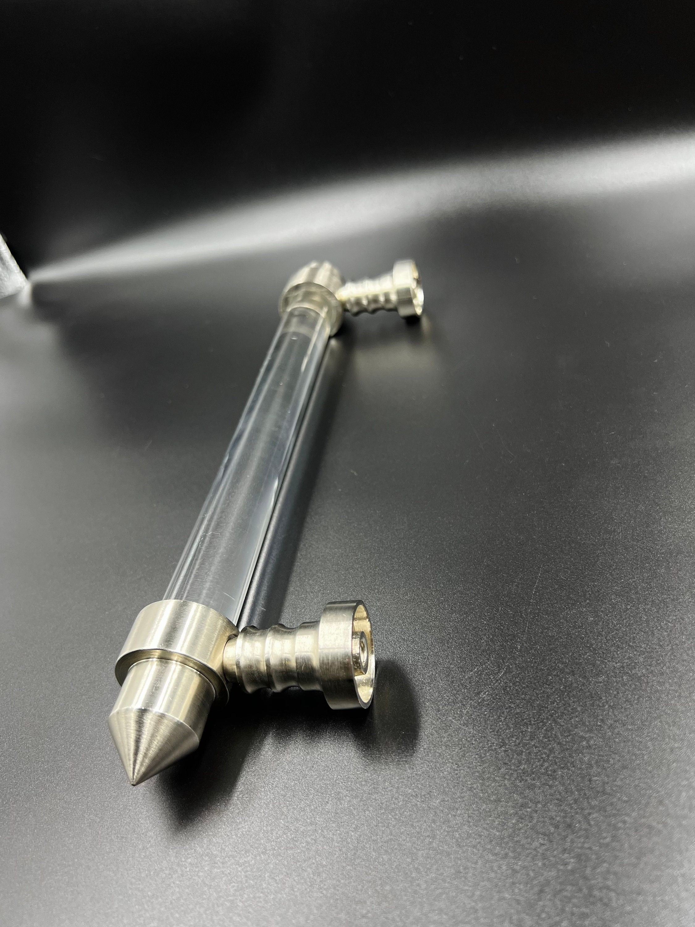 Lucite Door Pull - Brushed Chrome Door Handle - Lucite Door Handle ...