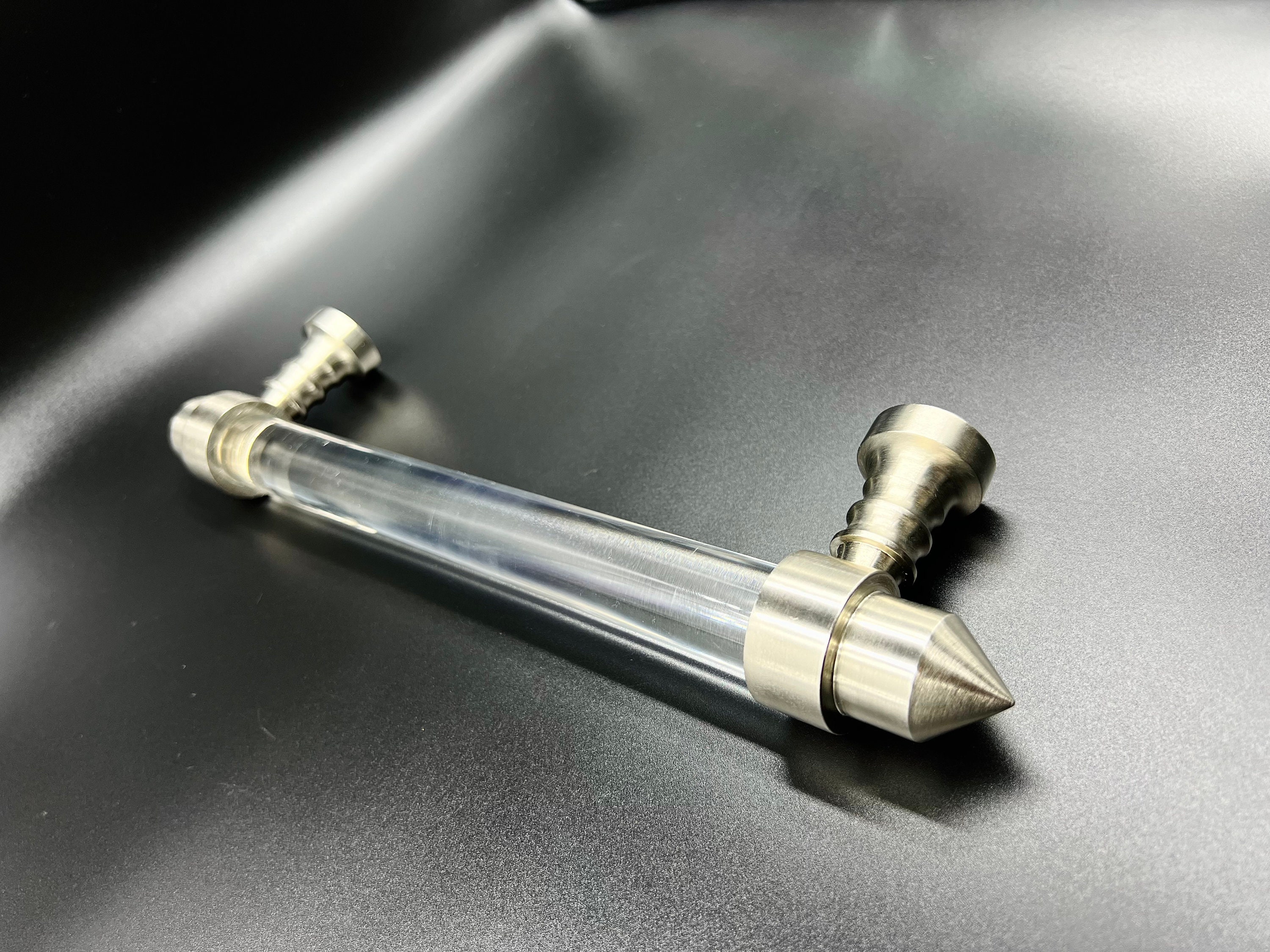 Lucite Door Pull - Brushed Chrome Door Handle - Lucite Door Handle ...