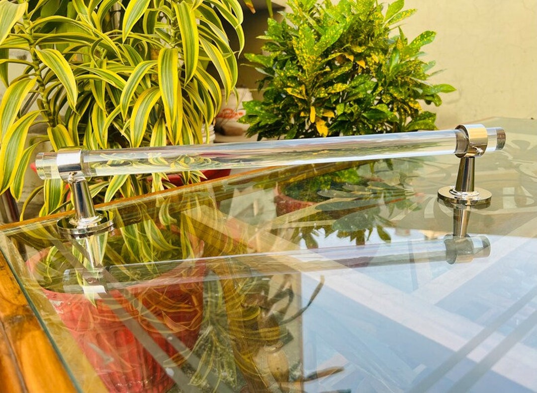 3 Pcs Grab Bar Made of Lucite & Brass 10 Inches Finished : Polished ...