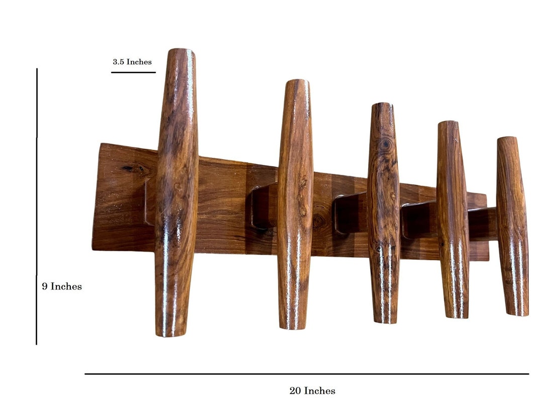 Mid Century Design Wooden Coat Hook Modern Wall Hooks Bathroom ...