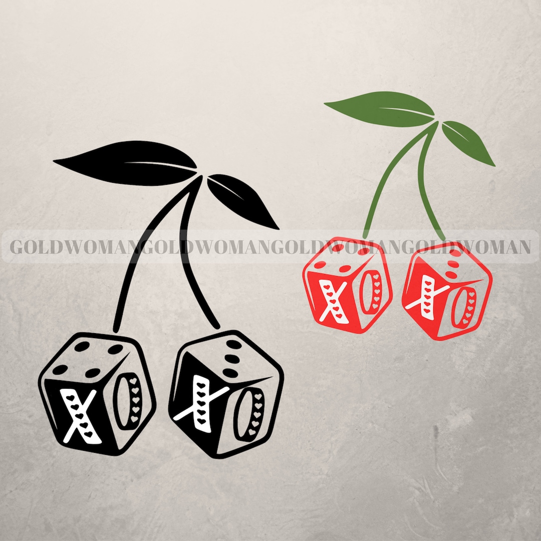 Cherry Dice Svg, Diseño de camiseta Svg del Día de San Valentín, XOXO Svg Cut Files for Cricut ...