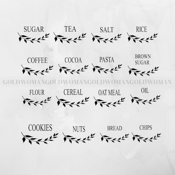 Canister Labels Svg - Etsy