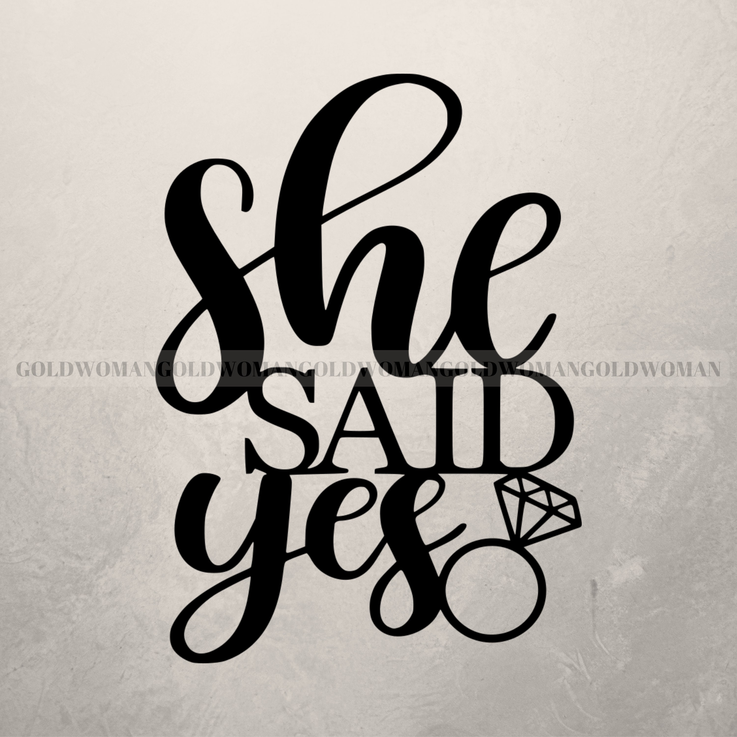 She Said Yes Svg She Said Yes Sign Cut Files Sticker - Etsy UK