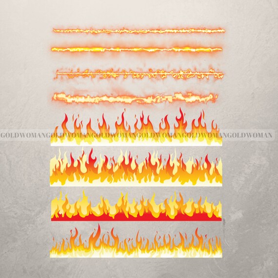 Flames Svg Bundle Seamless Fire Flames Svg Cut Files for - Etsy UK