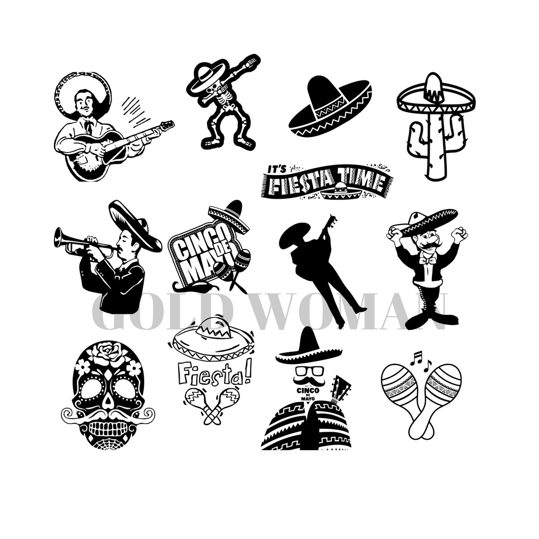 Cinco de Mayo Svg Mexican Fiesta Svg Bundle Cinco de Mayo - Etsy México