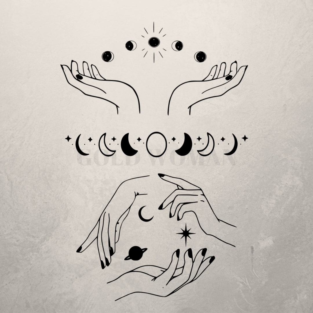 Moon Svg Bundle Clipartplanet Hand Svg Cut Files for Cricut - Etsy Denmark