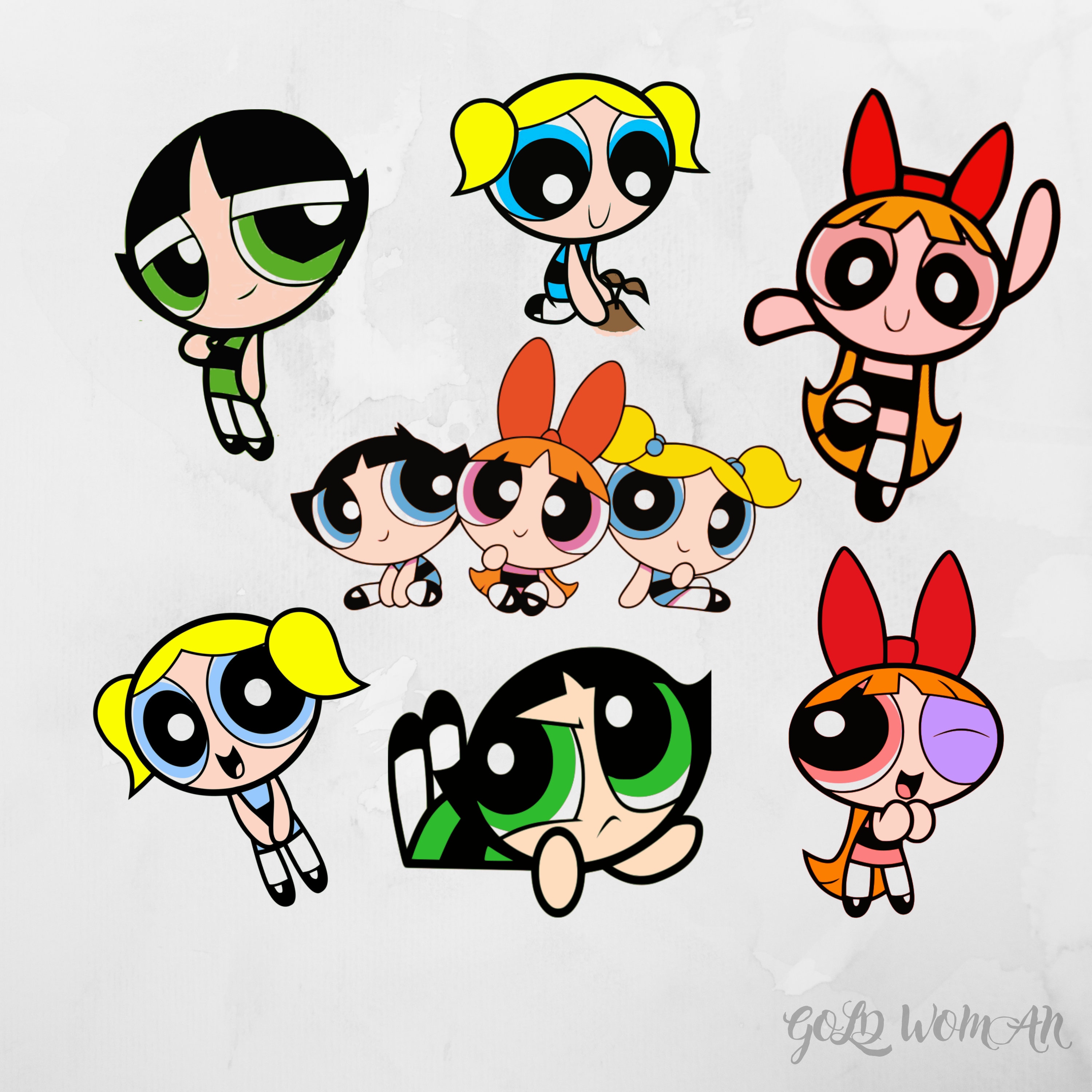 The Powerpuff Girls Clipart Powerpuff Svg Bundle Buttercup Etsy France