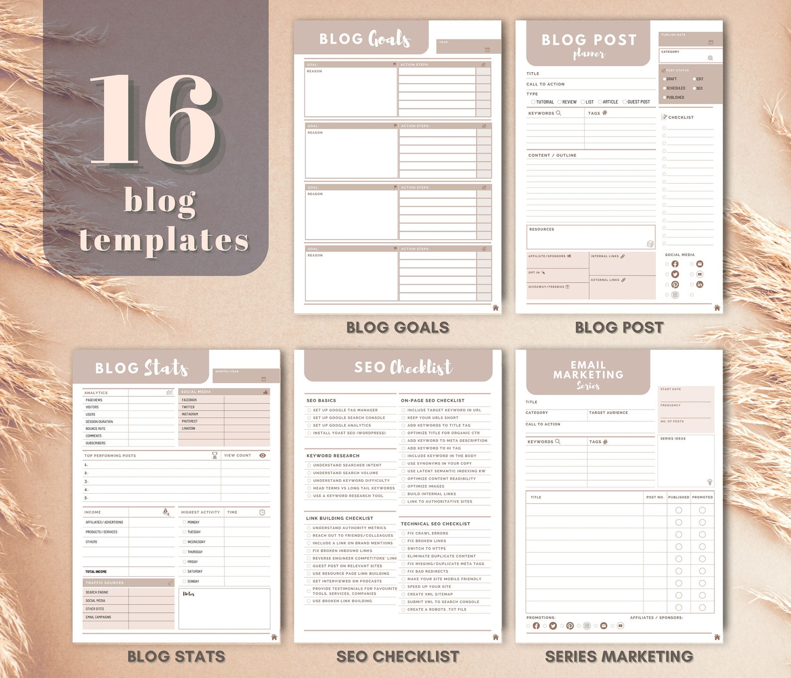 Digital Blog Planner Blogging Planner Blog Post Planner Planner for ...