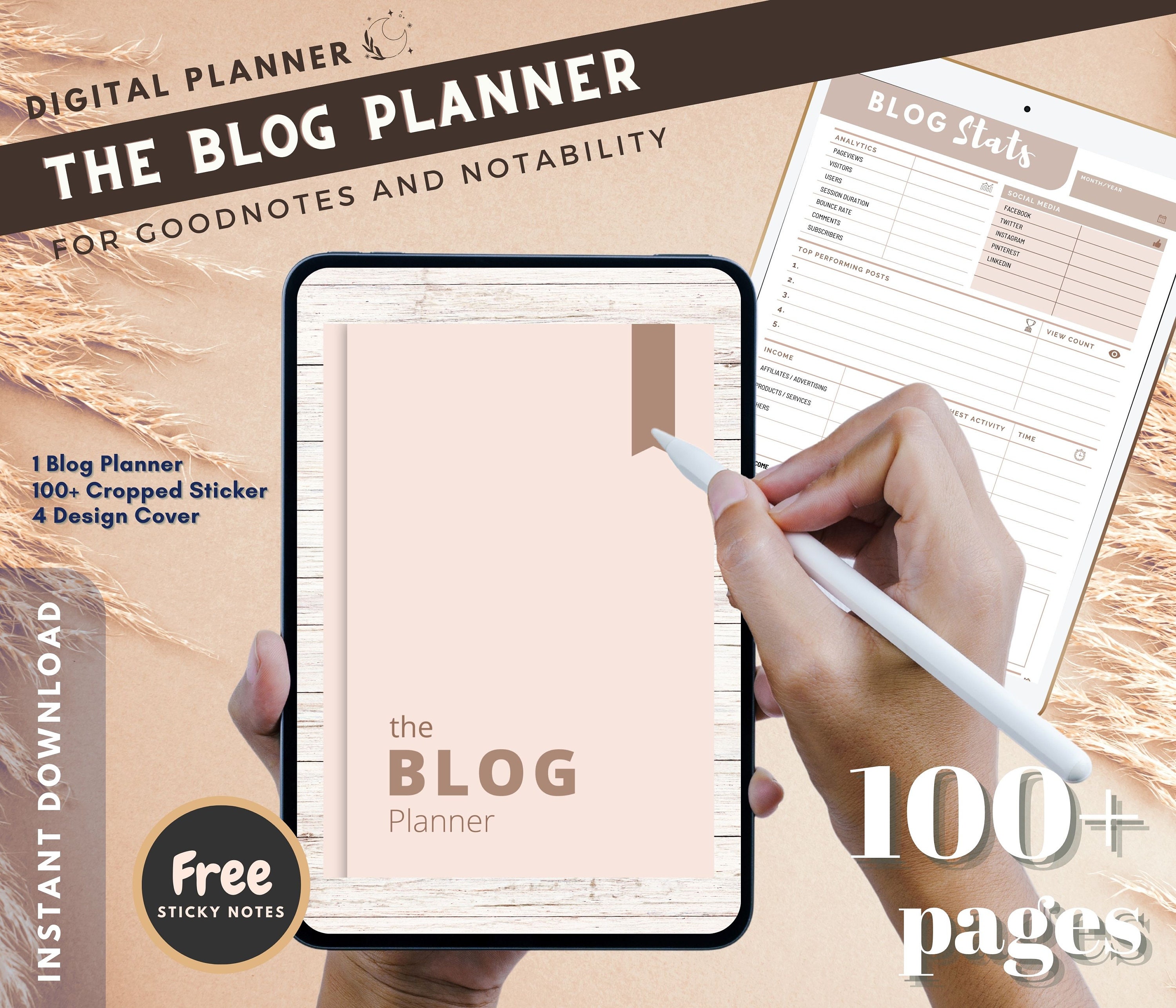 Digital Blog Planner | Blogging Planner | Blog Post Planner | Planner ...